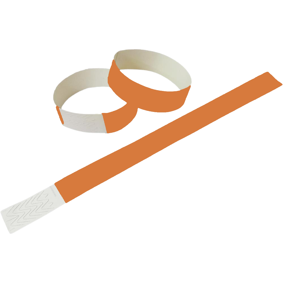 Pulseira de identificação em tyvek Laranja Hband fina