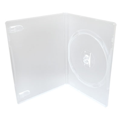Dvd box amaray transparente simples com aba