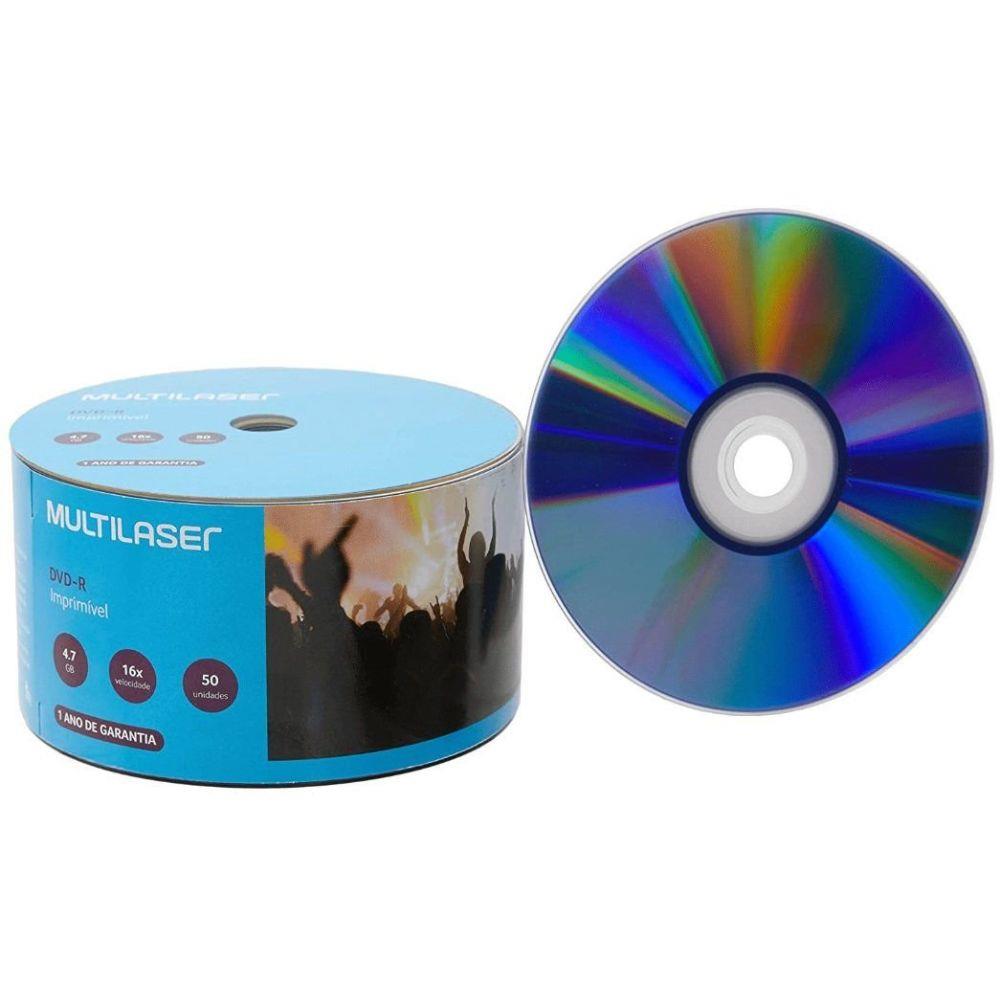 Dvd-r Multilaser printable 16x 4.7GB midia virgem