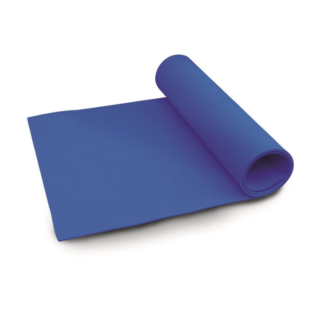 Tapete ginastica Azul Yoga Exercícios em EVA Aztec 100x50cm 10mm espessura